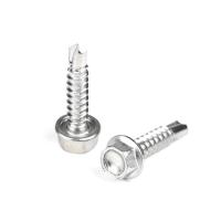 China Stainless Steel 410 Self Drilling Screw Hex Washer Head for Metric Measurement System for sale