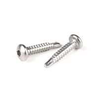China Ruspert Finish Stainless Steel Pan Head Hex Socket Self Drilling Screw Sus410 Parafuso Auto Brocante for sale