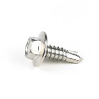 China 100% QC Test Wafer Head Stainless Steel Five Angles Flange Self Drilling Security Screws for sale
