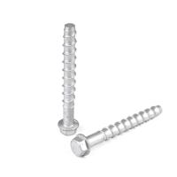 China Flat Head Large Diameter Carbon Steel Hex Masonry Bolt M12 125mm Self Tapping Concrete Screw for sale