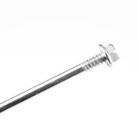 China ZINC Finish 6.3x230mm Double Thread Phillips Cross Recess Hex Washer Self Drilling Screw for sale