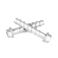 China Stainless Steel M10 60mm Hex Flange Thread Rod Concrete Anchor Masonry Screw Bolt for sale