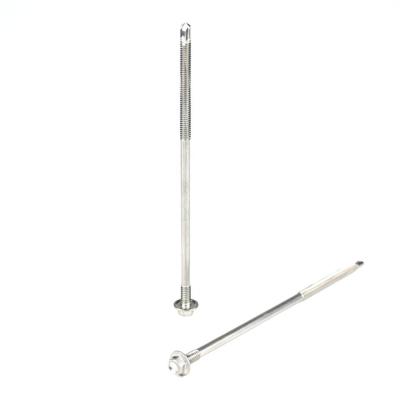 China Zinc Hex Washer Head Self-Drilling Screws 150mm for Sandwich Panel Double Thread for sale