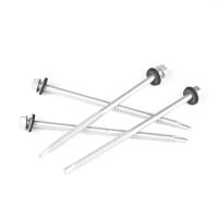 China Seat Fix Fastening Hex Washer Head Self Drilling Screws With Black Washer Bimetal Hex Screws 6.3x130mm for sale