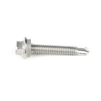 China Customized Tek Black HEX Washer Head Self Drilling Screws for Metal Wood M3.5-M6.3 for sale