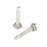 China Customized Tek Black HEX Washer Head Self Drilling Screws for Metal Wood M3.5-M6.3 for sale
