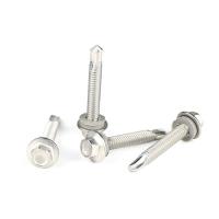 China Customized Tek Black HEX Washer Head Self Drilling Screws for Metal Wood M3.5-M6.3 for sale