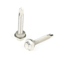 China Customized Tek Black HEX Washer Head Self Drilling Screws for Metal Wood M3.5-M6.3 for sale