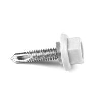 China DIN 410 Stainless Steel Hex Washer Head Self Drilling Screws Self Tapping Drilling Screw for sale