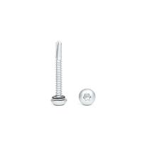 China Wafer Head Style Self Drilling Screw Sus410 Stainless Steel ZINC Finish Self Tapping for sale