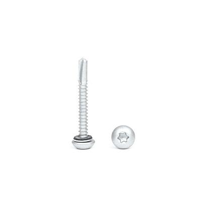 China Wafer Head Style Self Drilling Screw Sus410 Stainless Steel ZINC Finish Self Tapping for sale