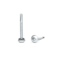 China Wafer Head Style Self Drilling Screw Sus410 Stainless Steel ZINC Finish Self Tapping for sale