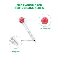 China Stainless Steel Tek Screw Hex Flange Head Self Drilling Self Tapping Screws With EPDM Washer for sale