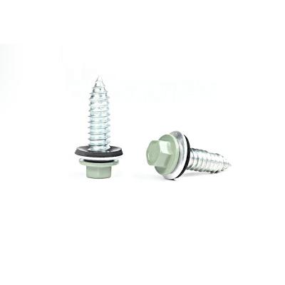 China Customized Black Finish Stainless Steel Self Drilling Tapping Screws With EPDM Washer for sale