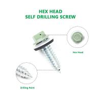 China Customized Black Finish Stainless Steel Self Drilling Tapping Screws With EPDM Washer for sale