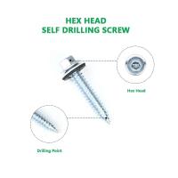 China Self Drilling Self Tapping Screws With EPDM Washer For Sheet Metal Customized Support for sale