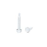 China Steel 6.3x38mm Hex Flange Head Tek Screws for Light Steel Housing Installation Point for sale