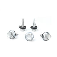China Flat Head Stainless Steel Hex Flange Self Drilling Screw With EPDM Washer for Durable for sale