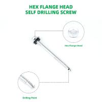 China 100% QC Tested Flange Hex Head Stainless Steel Self Drilling Screws With Epdm Washer for sale
