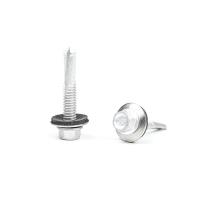 China SS410 Flange Hex Head Stainless Steel Self Tapping Drilling Screws With EPDM Washer for sale