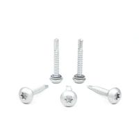 China Oval Head Stainless Steel SUS410 Self Drilling Tek Screw With Epdm Washers For Roofing for sale