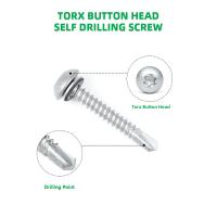 China Oval Head Stainless Steel SUS410 Self Drilling Tek Screw With Epdm Washers For Roofing for sale
