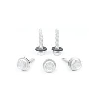 China Yellow Stainless Steel Hex Flange Roofing Screw 5.5x25mm for T/T Payment and Roof Panels for sale