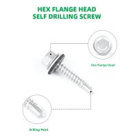 China Yellow Stainless Steel Hex Flange Roofing Screw 5.5x25mm for T/T Payment and Roof Panels for sale