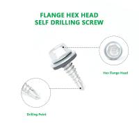 China Steel Hex Head Self-Drilling Roofing Tek Screws with Rubber Washers Stitch Screw 1 Point for sale