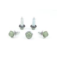 China Sheet Metal Screws Zinc Coated Hex Head Self Drilling Tapping Screw with Rubber Washer for sale