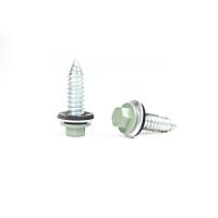 China Sheet Metal Screws Zinc Coated Hex Head Self Drilling Tapping Screw with Rubber Washer for sale