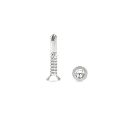 China 410 SS Tek 5 Point Self Drilling Screw Csk Head For Customized Needs for sale