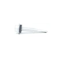 China 38mm Self-Drilling SUS410 Stainless Steel Hex Screw with Flange Head and EPDM Washer for sale