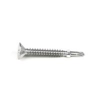 China Stainless Steel Flat Head Self Drilling Screw With Wing 4.5x37mm with Ruspert Finish for sale