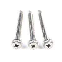 China Firm Zinc Steel Hex Washer Head Phillips 70mm Metric Self Drilling Screw For Window for sale