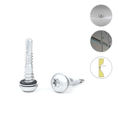 China Epdm Washer Stainless Steel Self Drilling Screw 16 /12 x32 for Roofing Panel to Purlin for sale