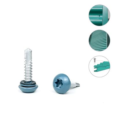 China Zinc Alloy Coated 12 x1'' Self Drilling Tapping Screw Torx Pan Head for Metal Tile Roofing for sale