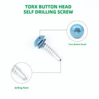China Zinc Alloy Coated 12 x1'' Self Drilling Tapping Screw Torx Pan Head for Metal Tile Roofing for sale