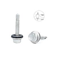 China 410 Hex Flange Coating 5.5x25mm Self-Drilling Tek Screw for Wall Cladding Sheet Purlin for sale