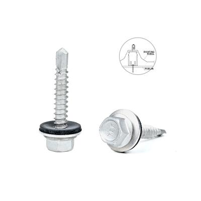 China 410 Hex Flange Coating 5.5x25mm Self-Drilling Tek Screw for Wall Cladding Sheet Purlin for sale