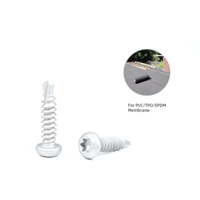 China Zinc Alloy Coated Self Tapping Screw 6.3x25 For Roofing Membrane And Payment term T/T for sale
