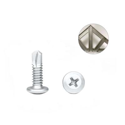 China 10x16 Stainless Steel Self Drilling Wafer Head Screws for Steel Frame 100% QC Tested for sale