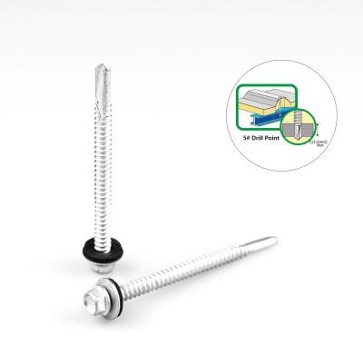 China 12 x 75 Ruspert Self Drilling Roofing Screw with Metal Bonded Washer Bimetal Material for sale