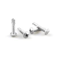 China Zinc Alloy Coated 5.5x25 Phillips Pan Head Bimetal Roofing Screw for Roof Corner Brace for sale