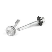 China Metric Bimetal Self Drilling Screw with Hex Washer Head and EPDM Rubber Washer for sale