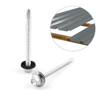 China INCH Measurement System Zinc Alloy Coated Bi Metal Screws for Roofing Panel to Purlin for sale