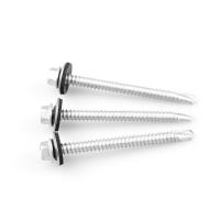 China INCH Measurement System Zinc Alloy Coated Bi Metal Screws for Roofing Panel to Purlin for sale