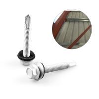 China 6.3x45 Hex Flange Self-Drilling Screw for Wall Cladding Panel to Purlin Waterproof for sale