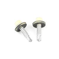 China 5.5x25 Zinc Alloy Coated HEX Head Self Drilling Screw With EPDM Washers Roofing Bimetal for sale