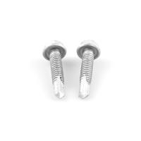 China Standard Coating 4.8x25 Hex Flange Bimetal Stainless Steel Hex Head Self-Drilling Screws For Steel Frame Joint for sale